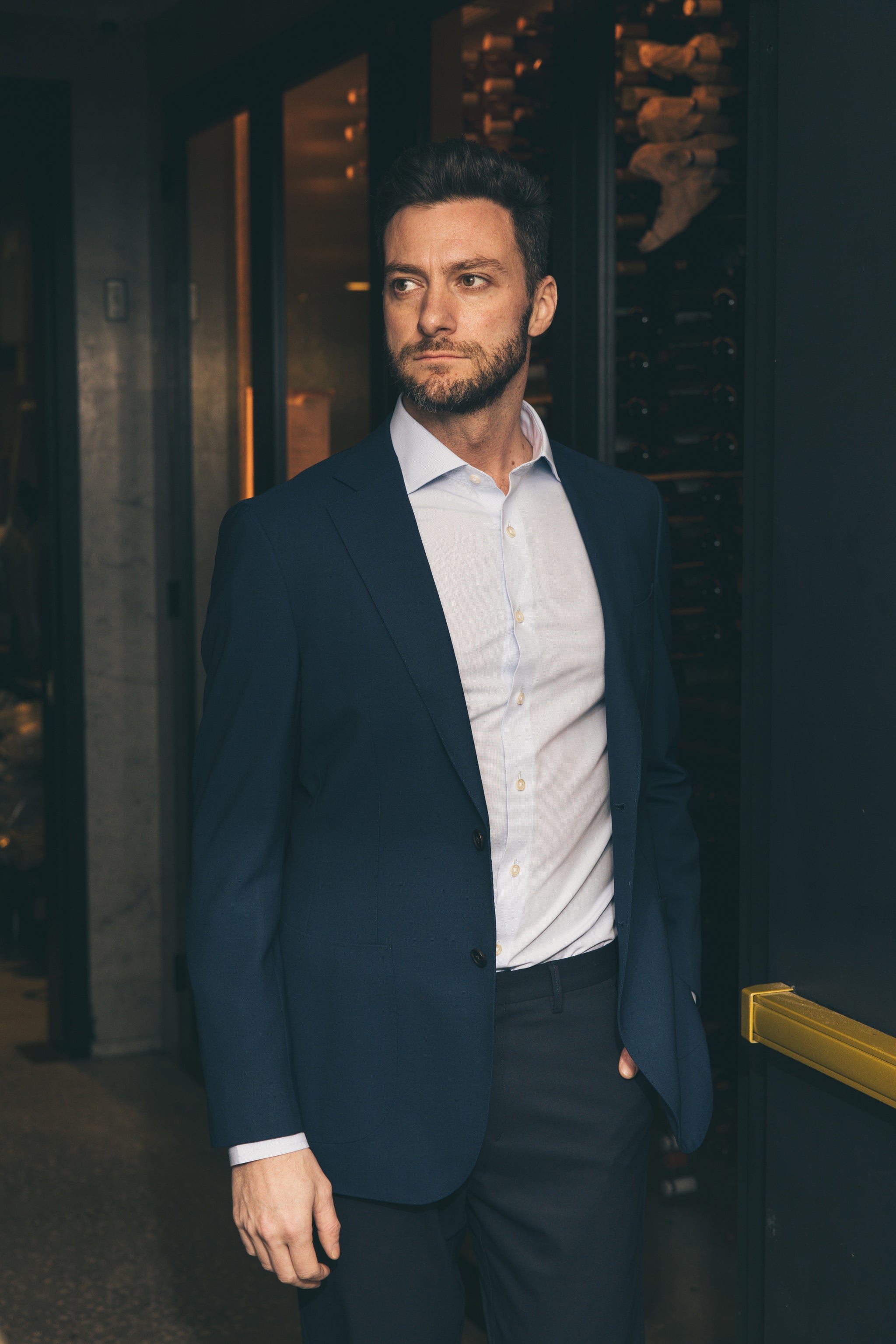 Cerruti Travel Blazer | Blue | Atica Man