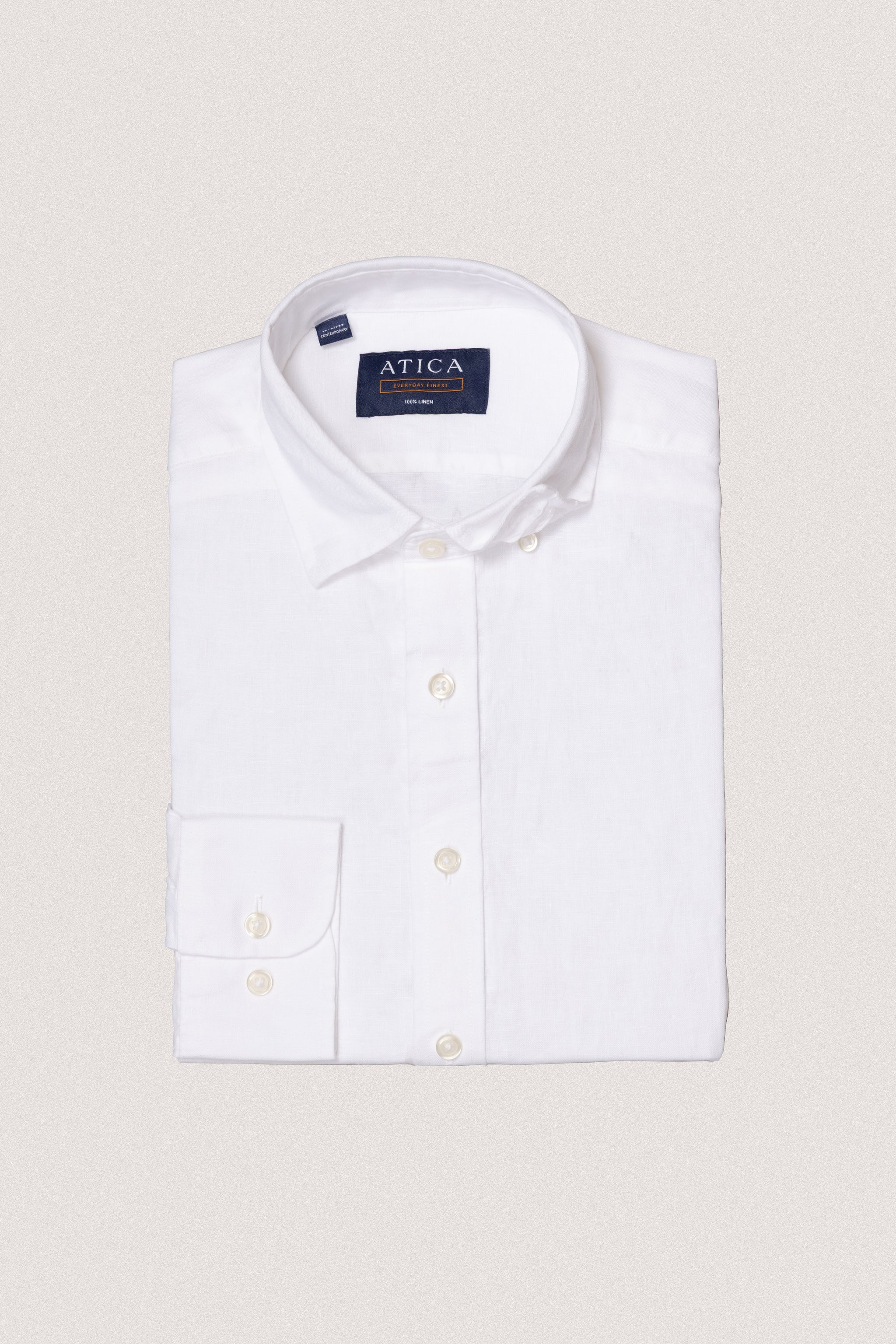 Everyday White Long Sleeve Linen Shirt | Atica Man