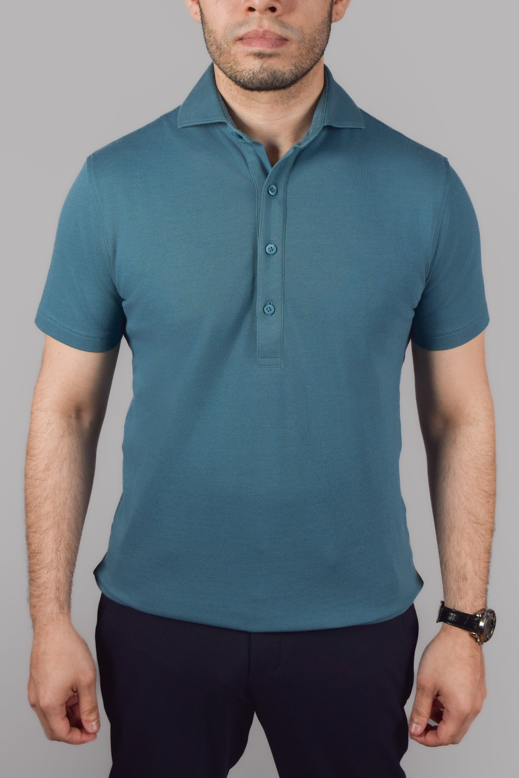 Dress Collar Performance Polo - Turquoise | Atica Man