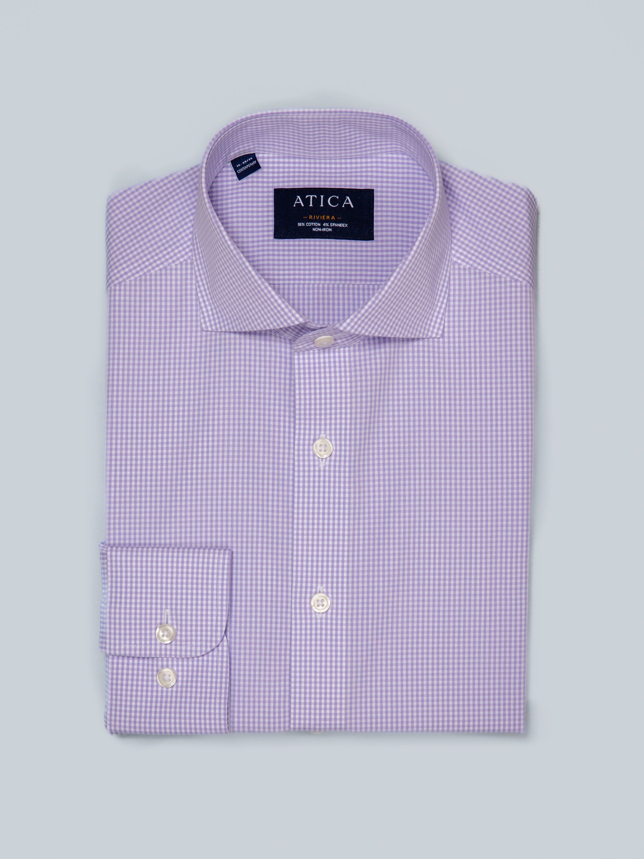 Riviera Lavender Gingham Shirt | Atica Man