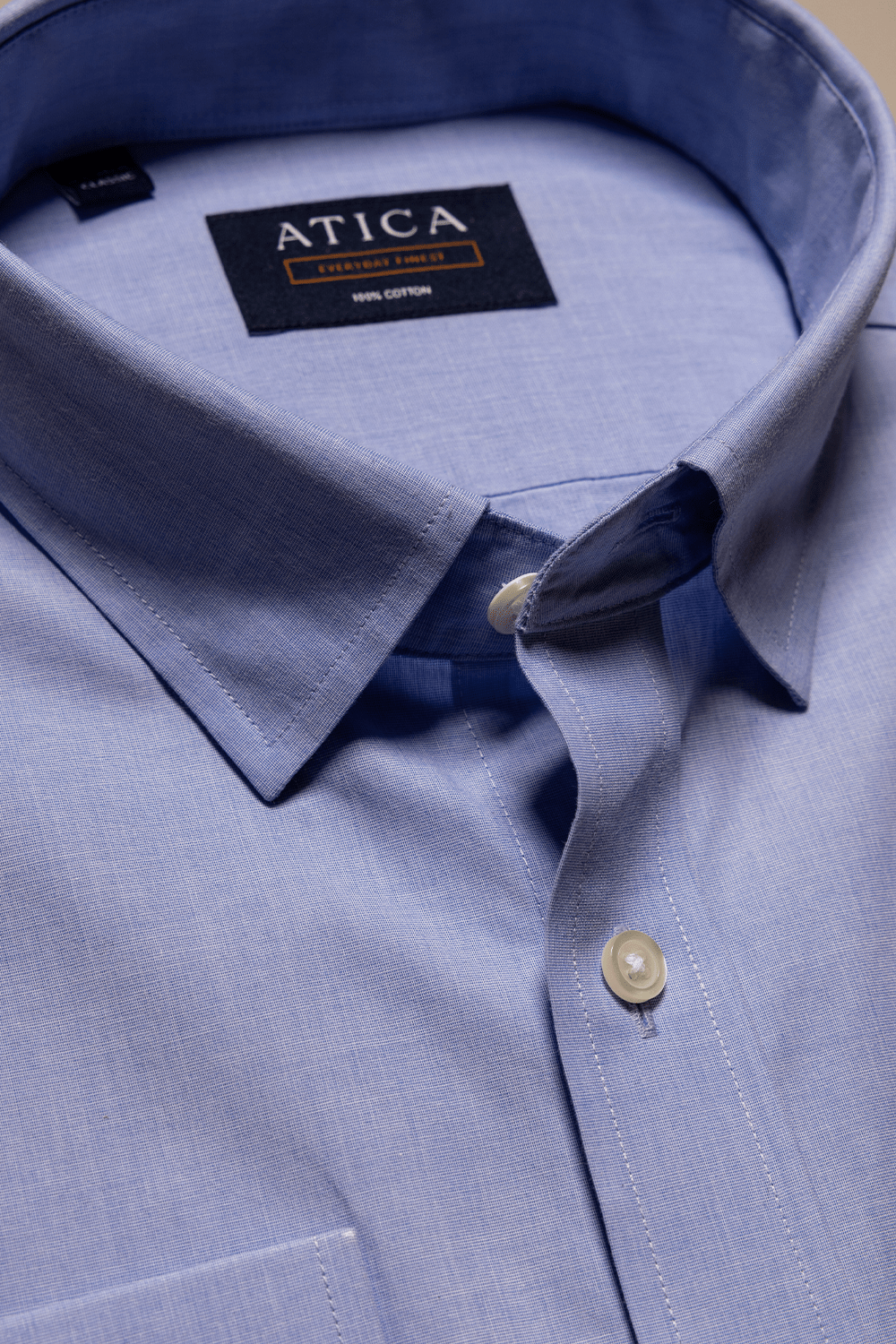 Everyday Sky Blue Poplin Shirt | Atica Man