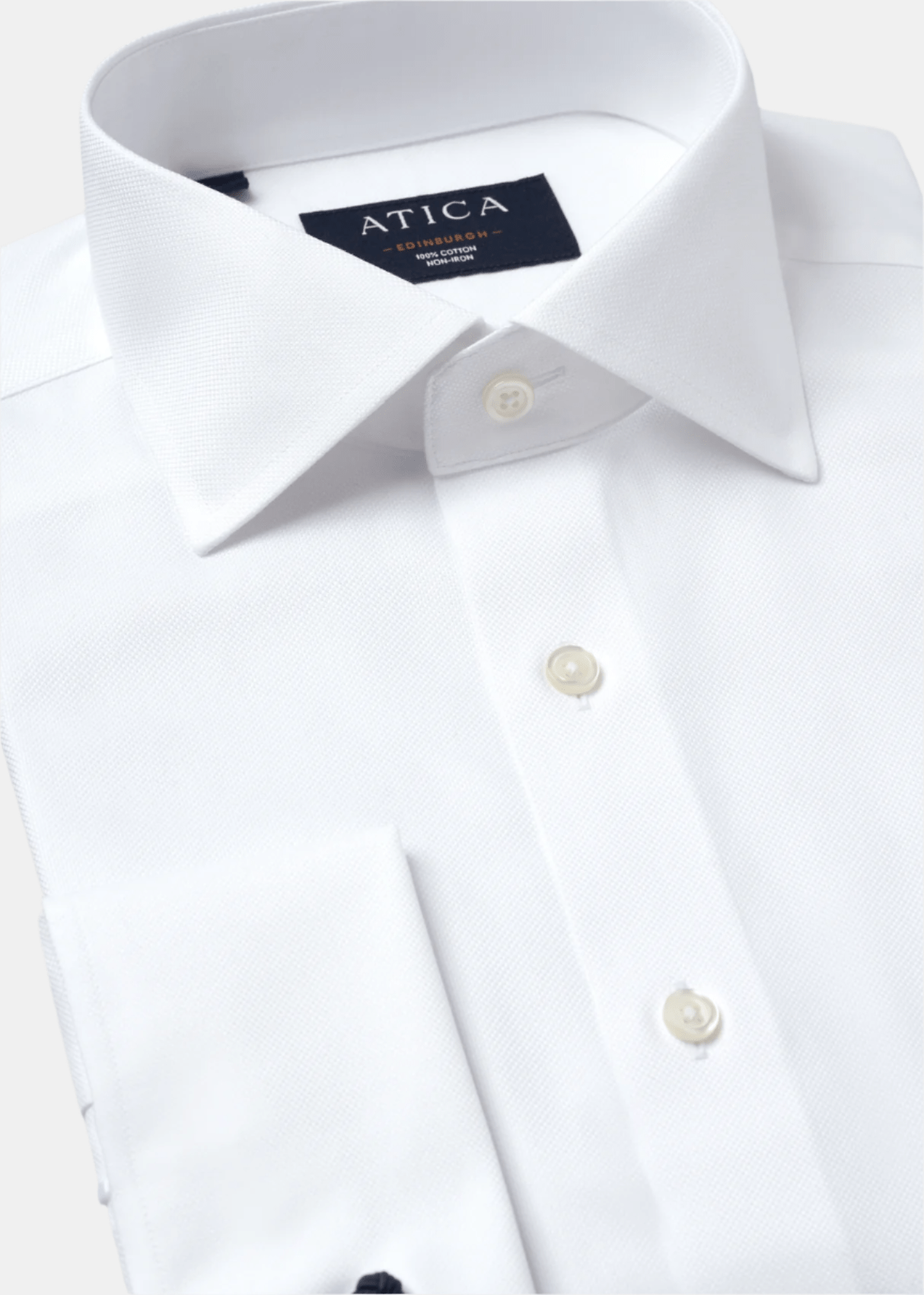 Edinburgh Cufflink White Shirt | Atica Man