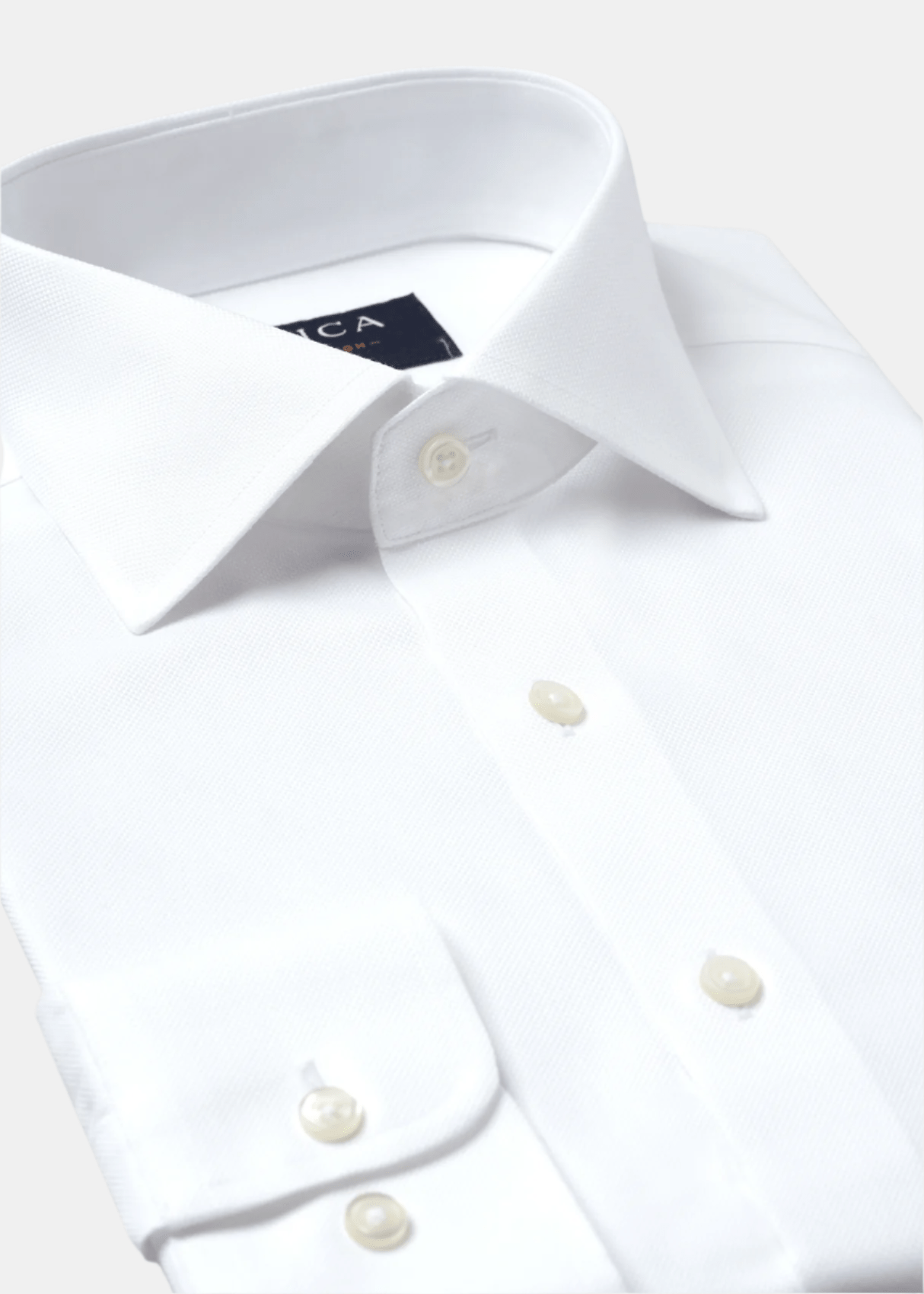 Edinburgh Button Cuff White Shirt | Atica Man