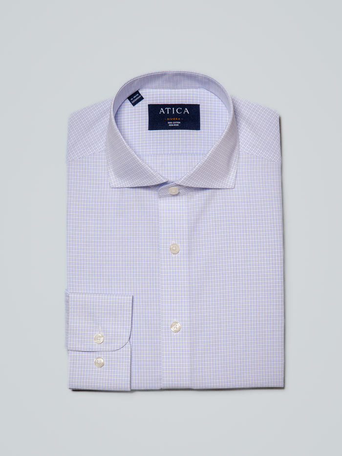 Riviera Light Blue Double Grid Shirt | Atica Man